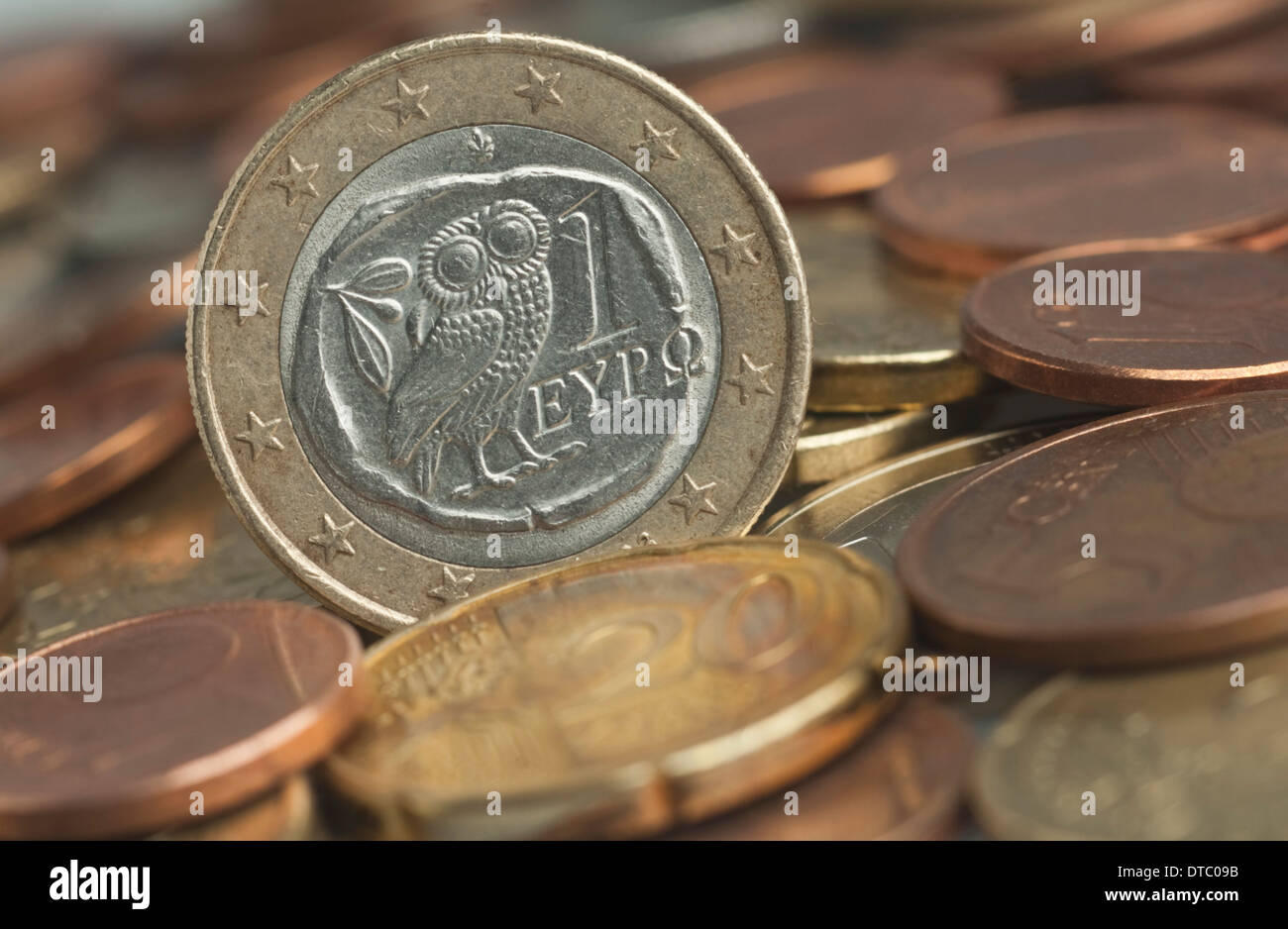 Greek Euro coin Stock Photo - Alamy