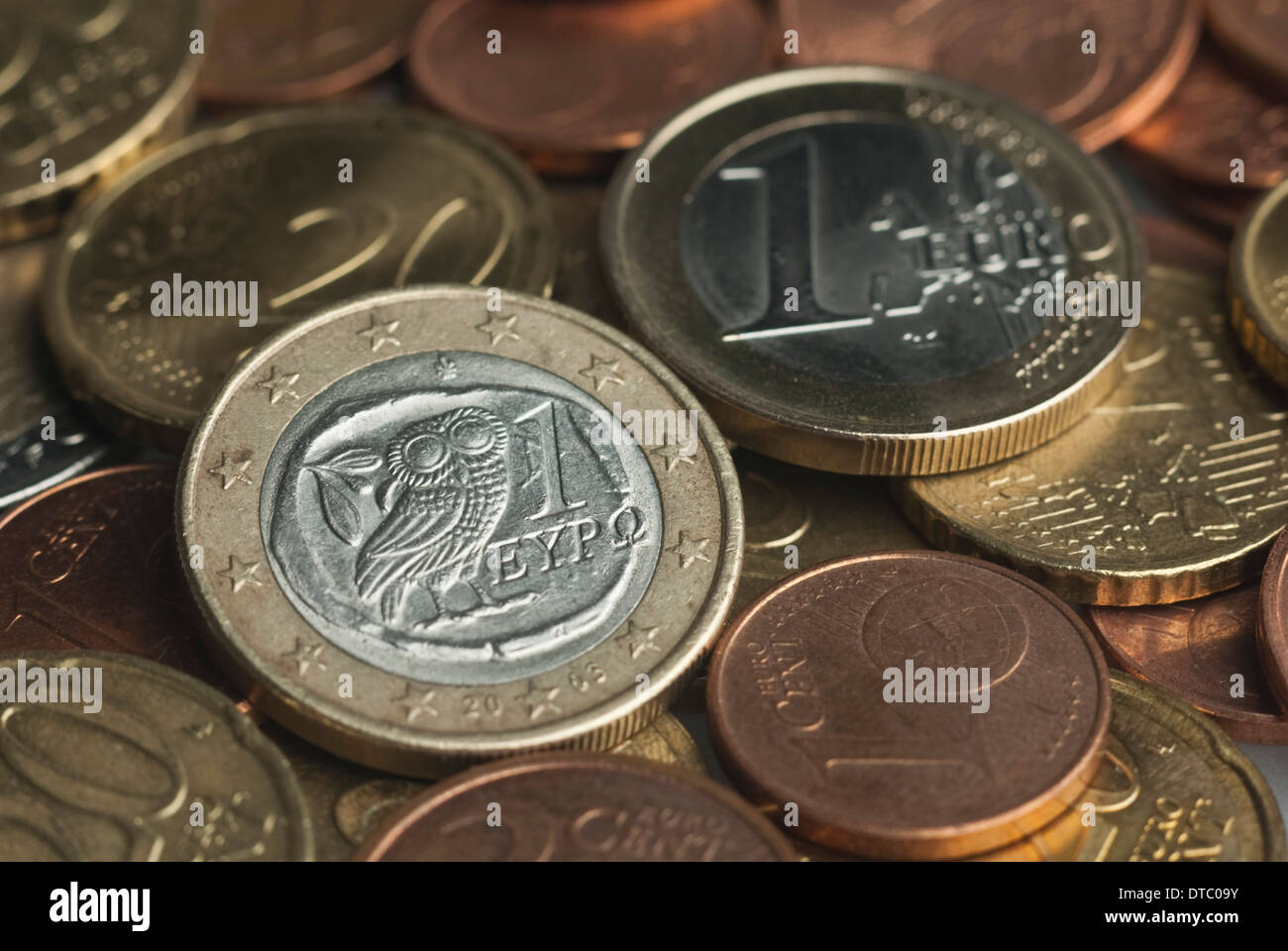 Greek Euro coin Stock Photo - Alamy
