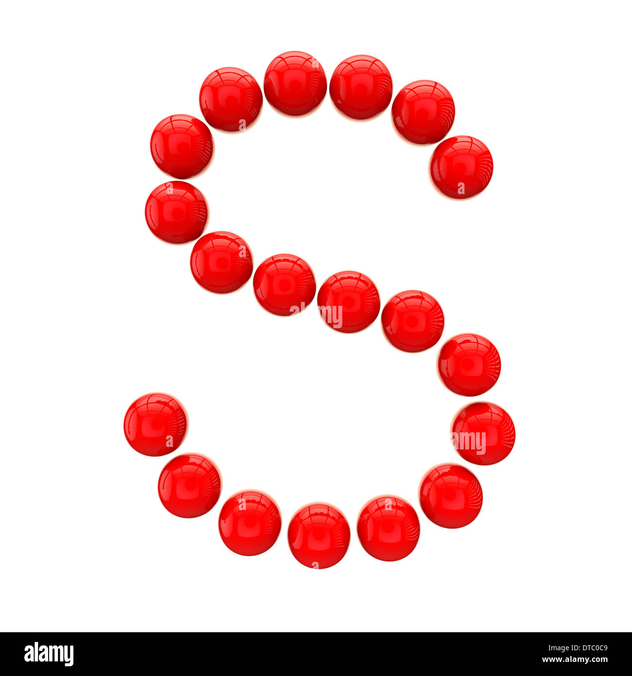 Letter "S" from red spheres Stock Photo - Alamy