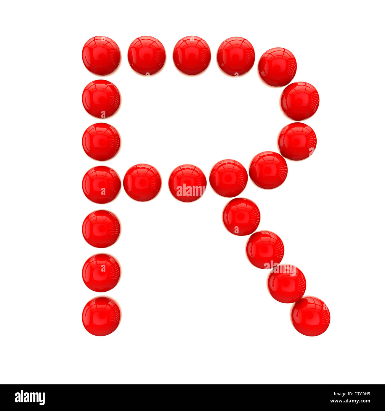 Letter "R" from red spheres Stock Photo - Alamy