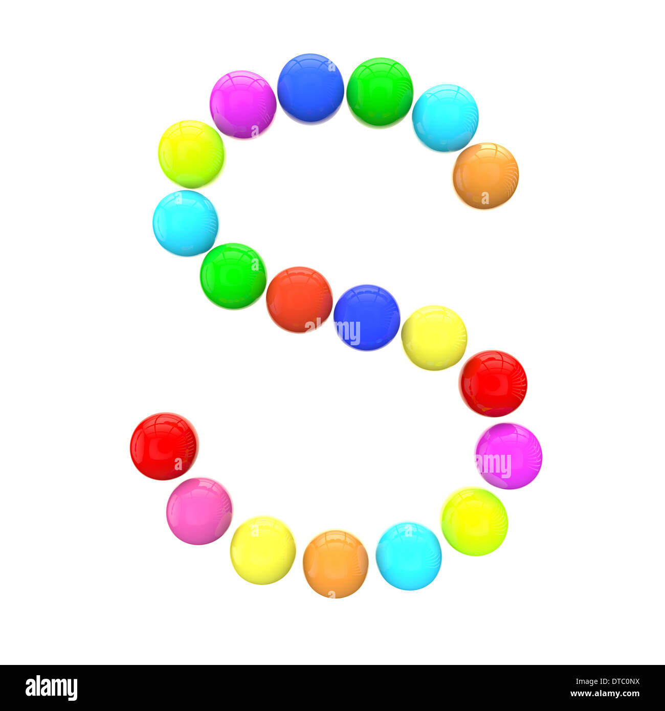 Letter "S" from multi-colored spheres Stock Photo - Alamy