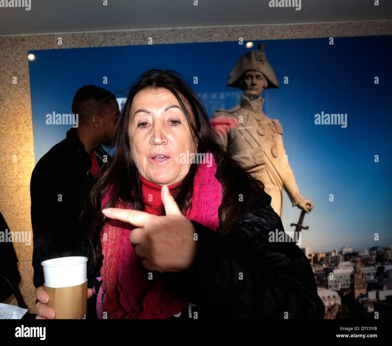 London, UK . 14th Feb, 2014. Women met as part of a worldwide event ...