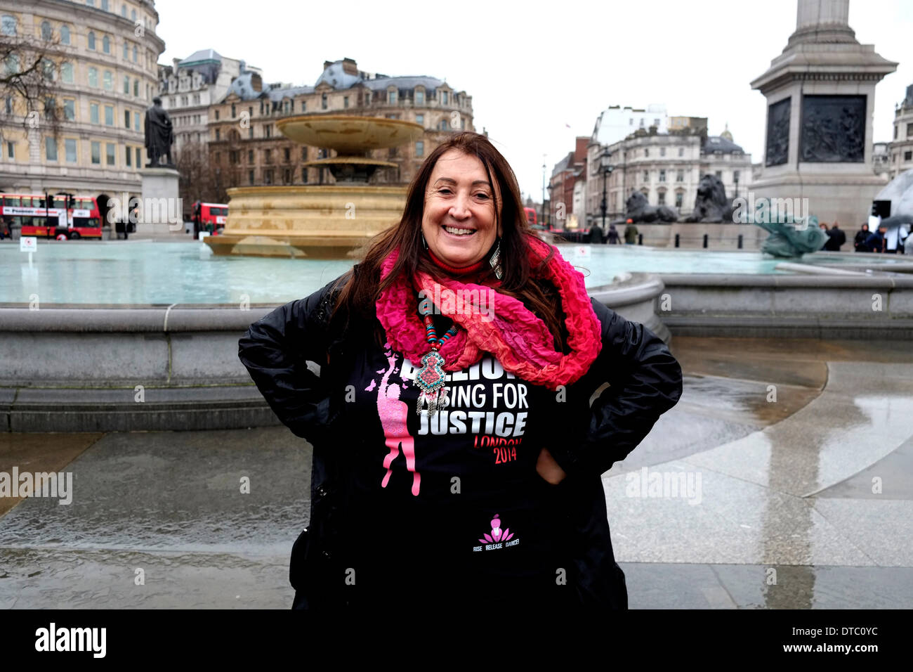 London, UK . 14th Feb, 2014. Women met as part of a worldwide event ...