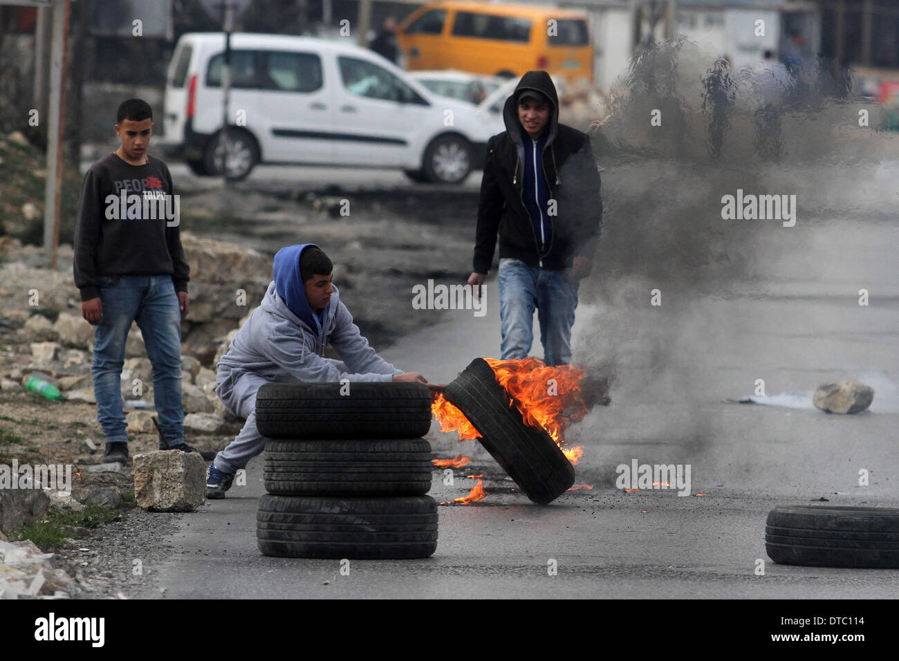Ramallah, West Bank, Palestinian Territory. 14th Feb, 2014. A ...