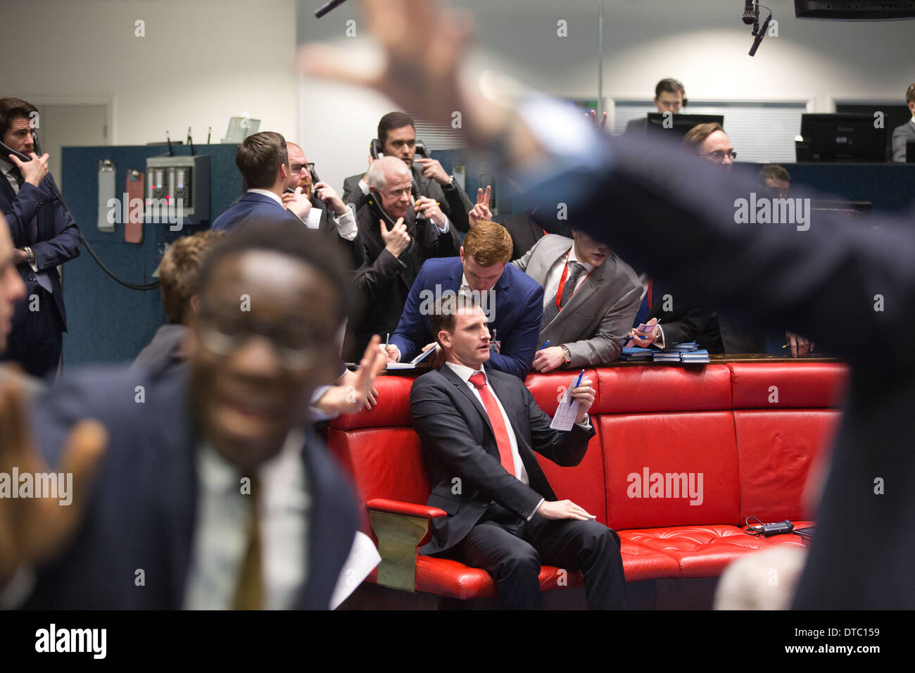 London Metal Exchange trading floor, Leadenhall Street, London, England ...