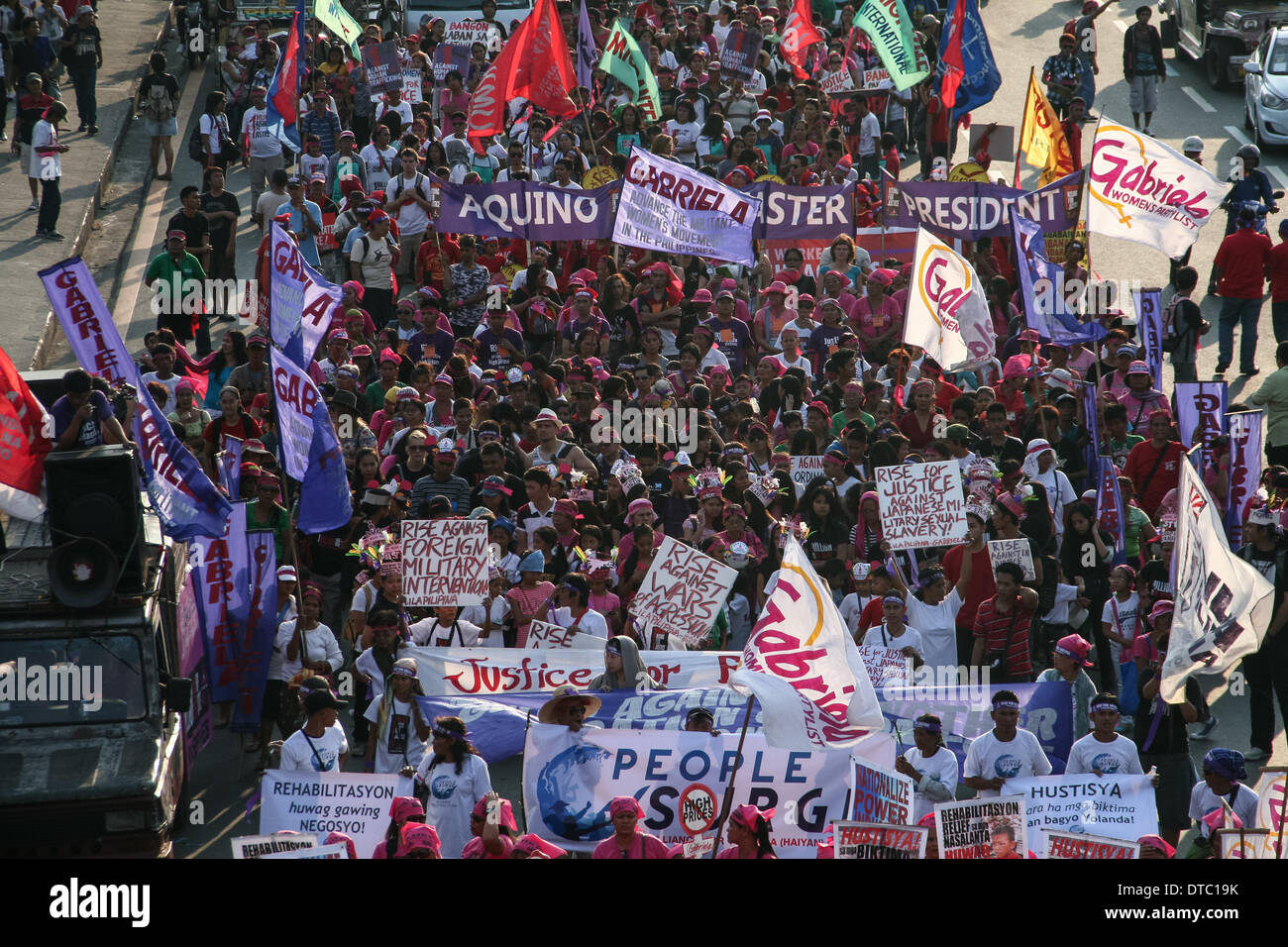 Quezon City, Philippines. 14th Feb 2014 -- Women rights group Gabriela ...
