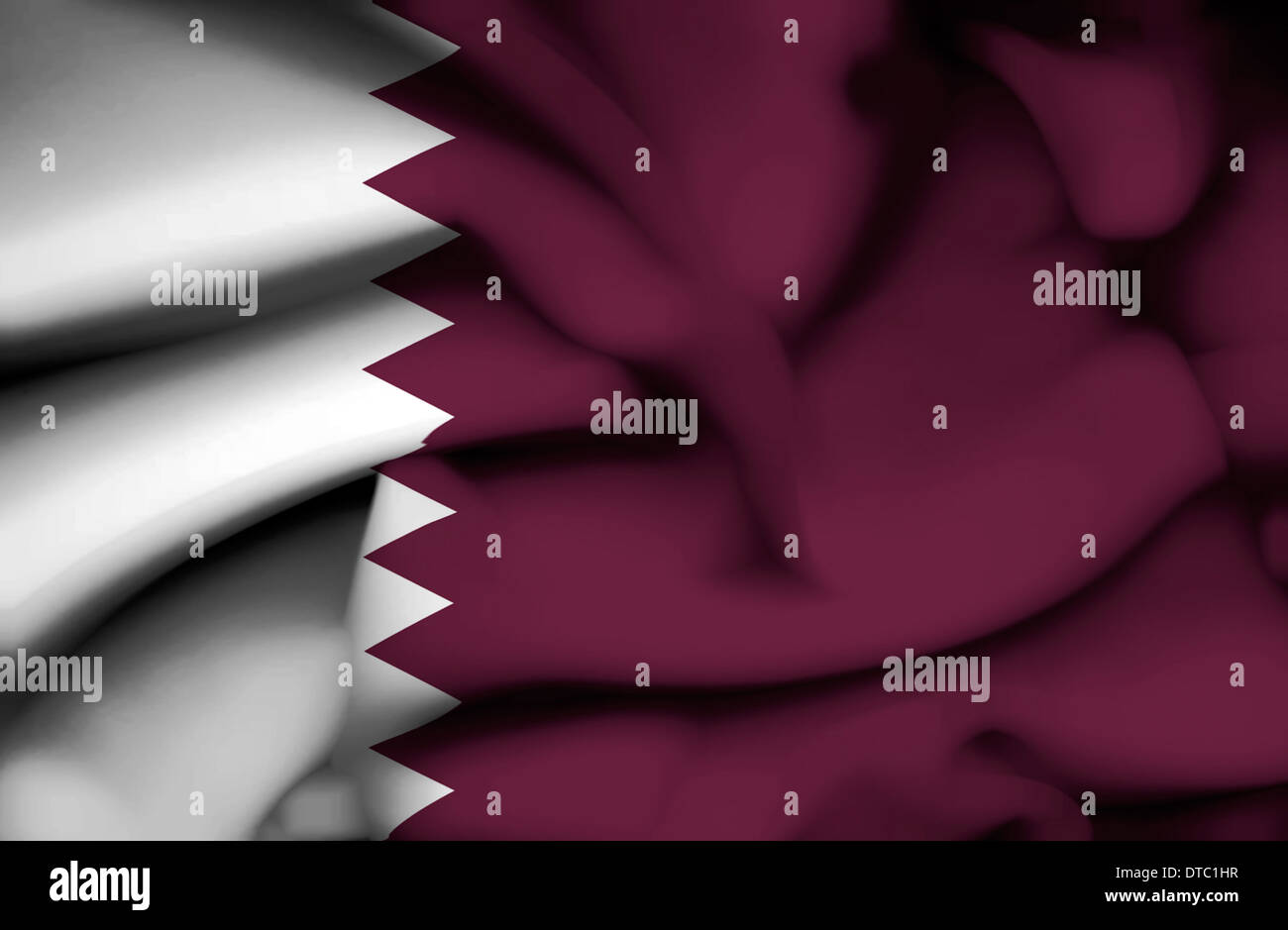 Qatar waving flag Stock Photo - Alamy