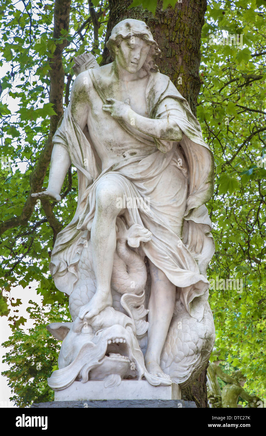 Brussels - statue from mythology in King s park Stock Photo - Alamy