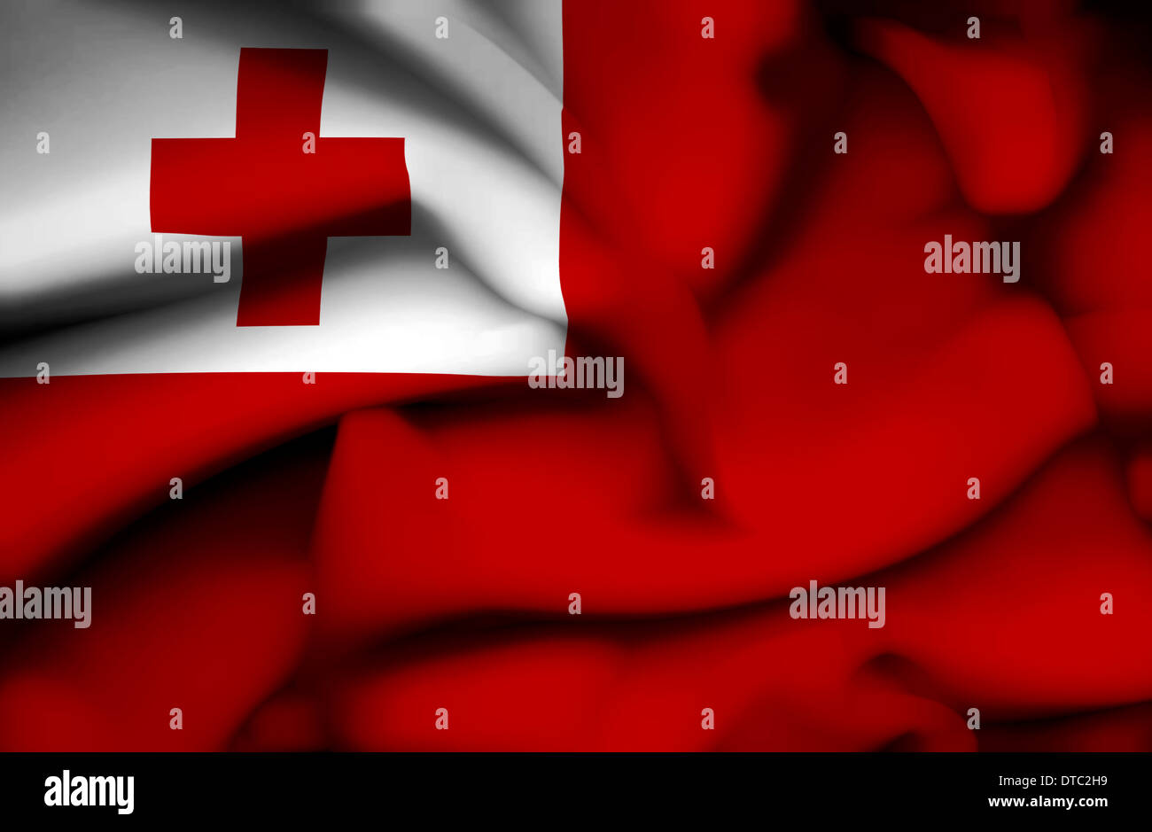 Tonga waving flag Stock Photo - Alamy
