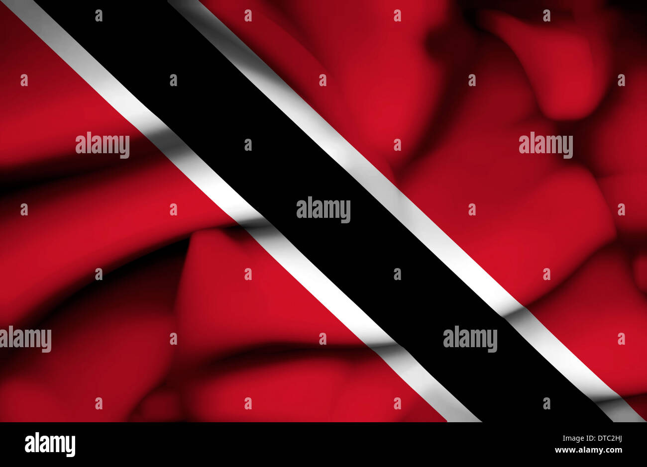 Trinidad and Tobago waving flag Stock Photo - Alamy