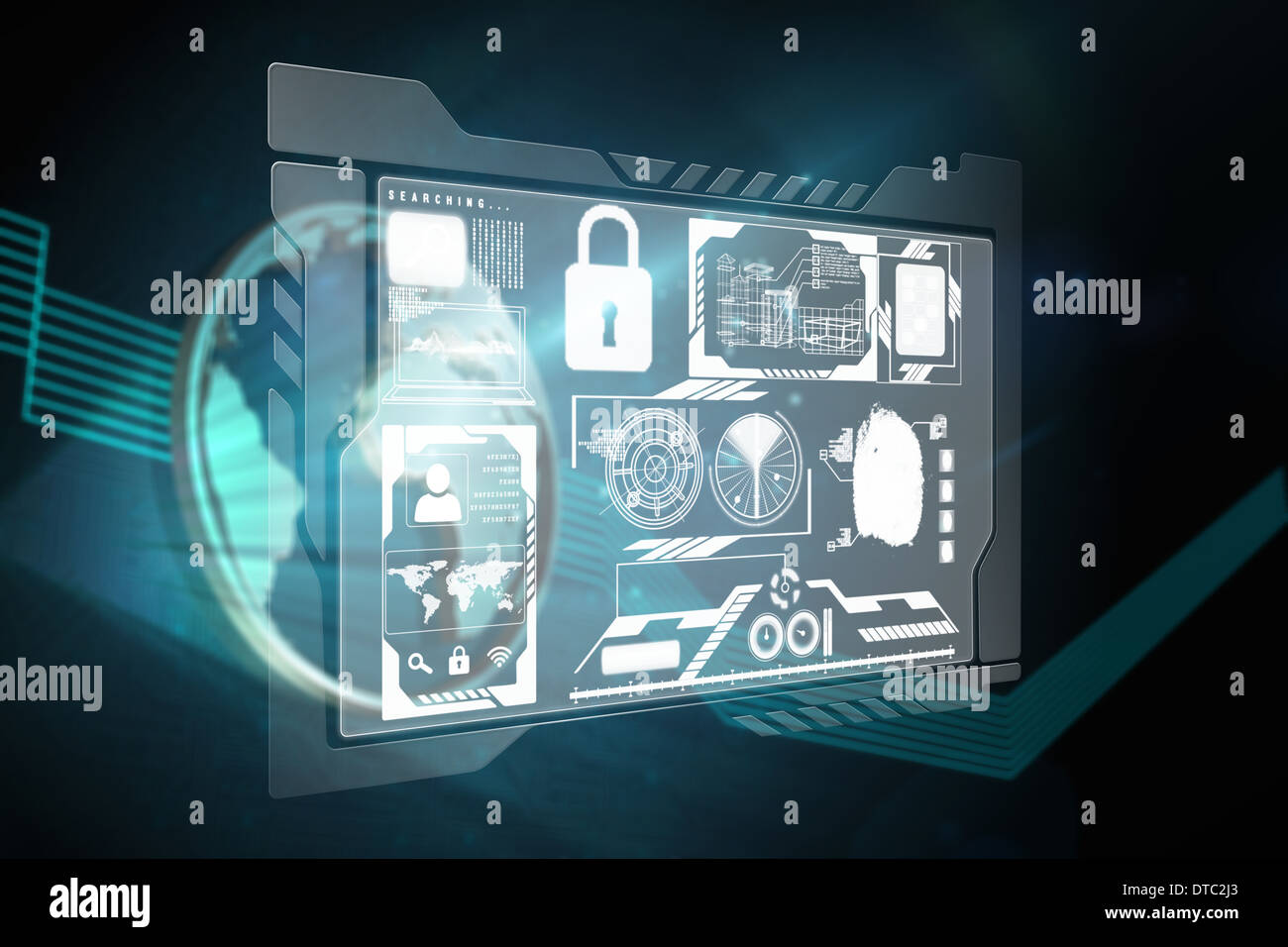 Composite image of security interface Stock Photo - Alamy