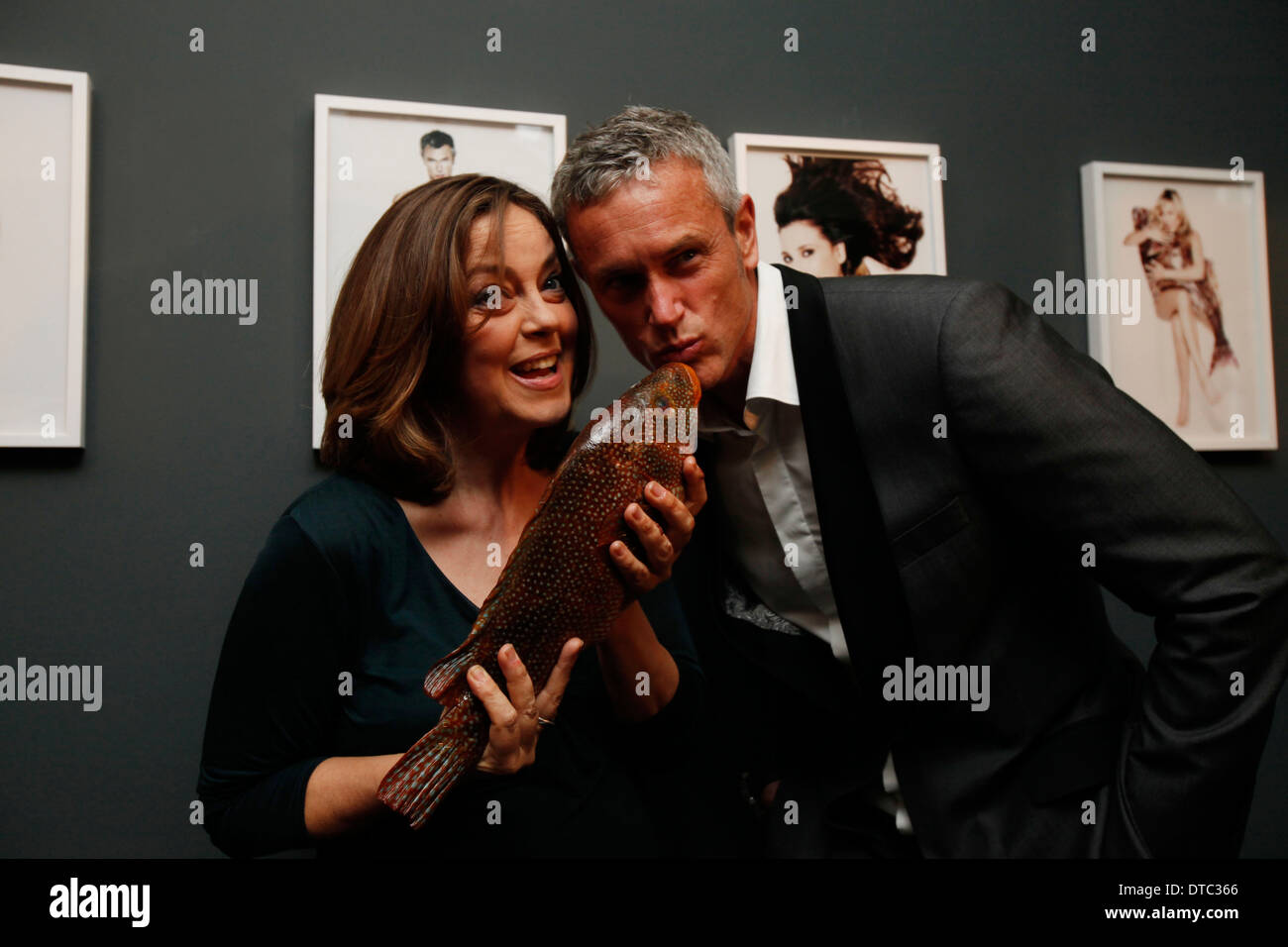 Greta Scacchi and Mark Foter attend a photocall ahead of the private ...