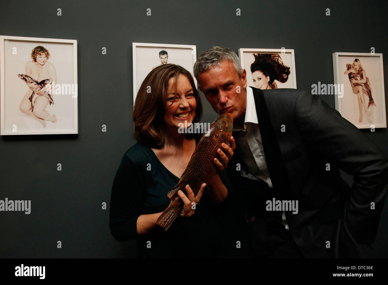 Greta Scacchi and Mark Foter attend a photocall ahead of the private ...