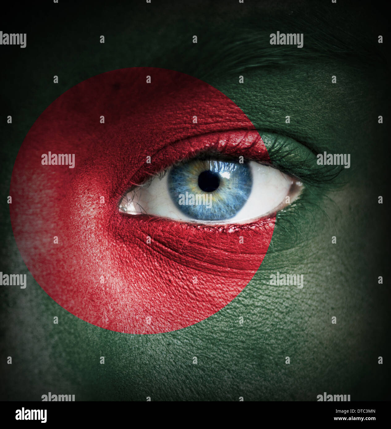 Human face painted flag bangladesh hi-res stock photography and images ...
