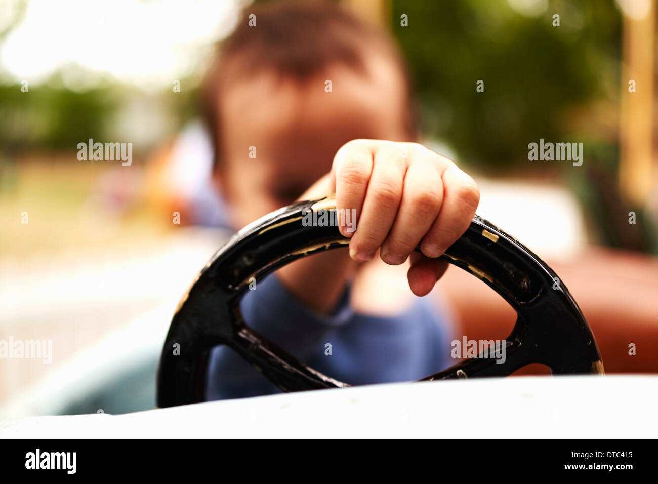 Child driving car alone hi-res stock photography and images - Alamy