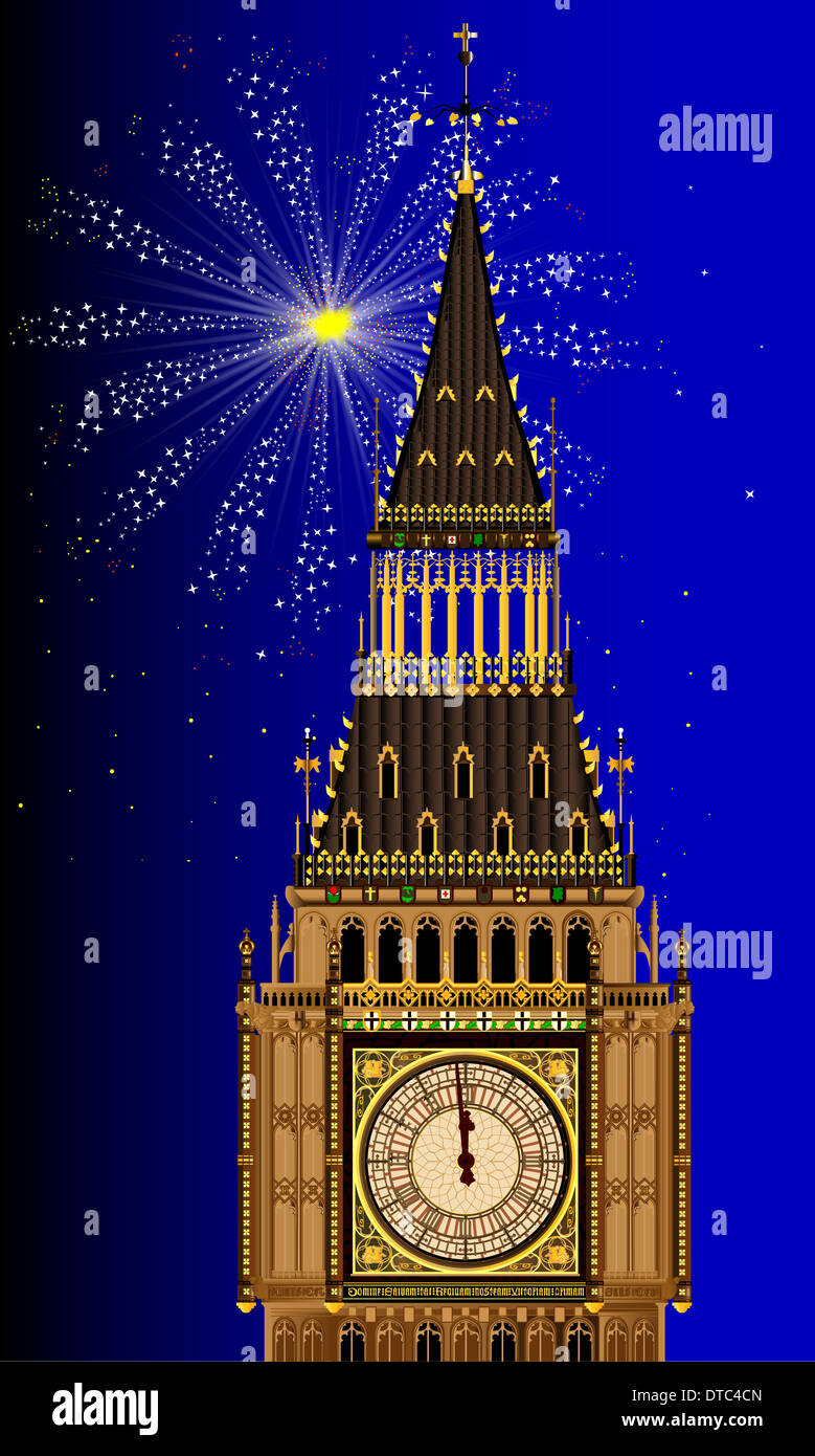 Big ben clock face and midnight hi-res stock photography and images - Alamy