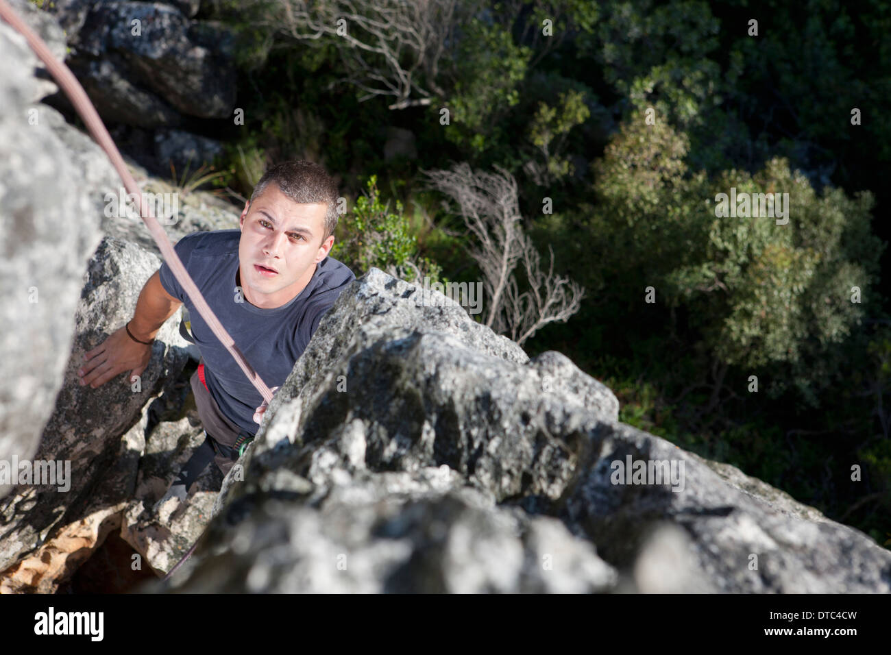 Climbing over ledge hi-res stock photography and images - Alamy
