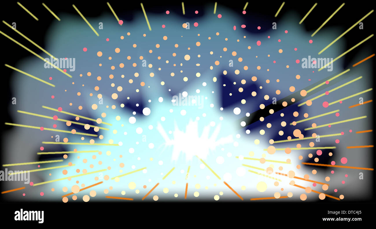 The flash and sparks from an arc welding rod Stock Photo - Alamy