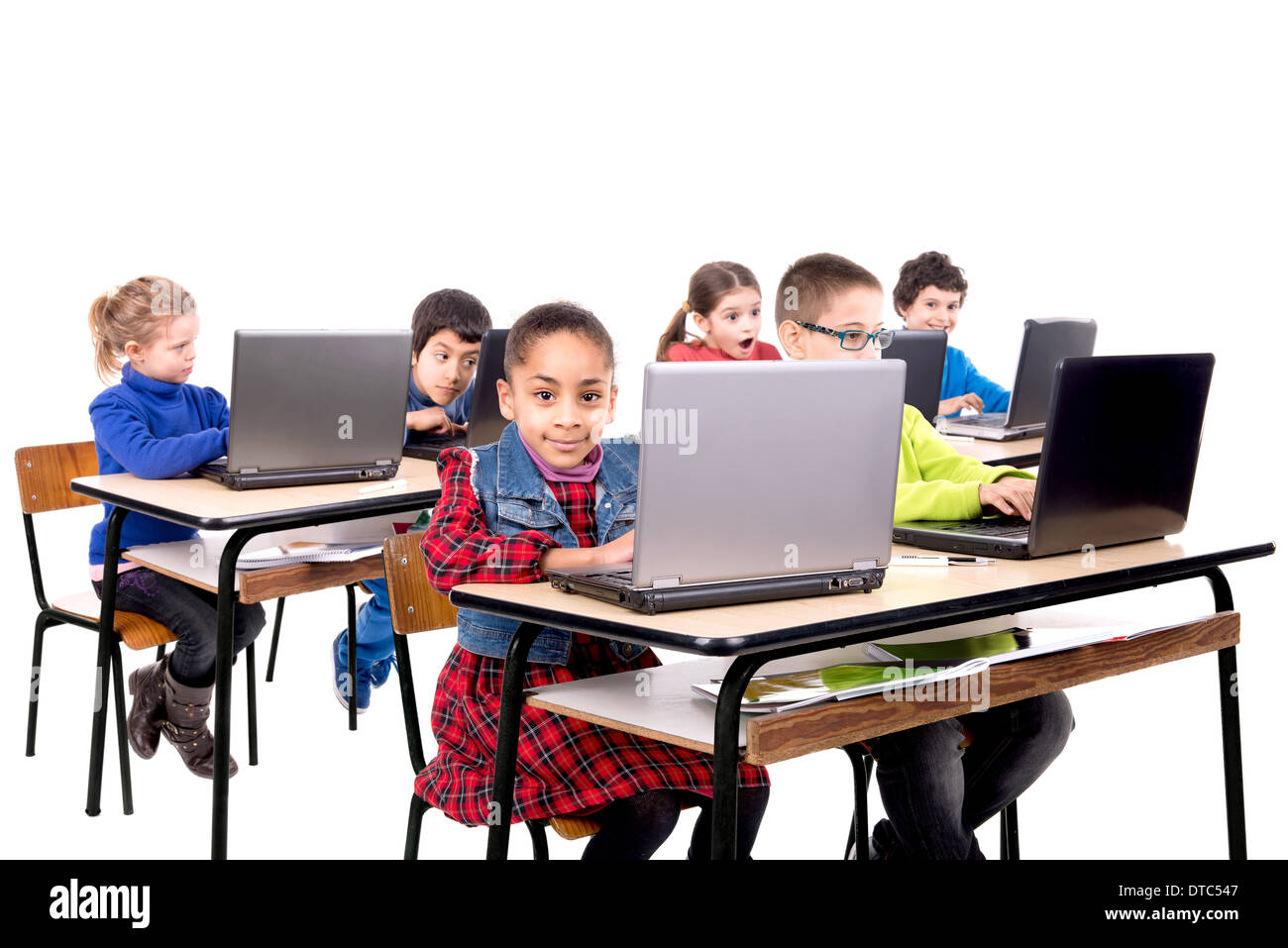 Children in the classroom with laptop computers Stock Photo - Alamy
