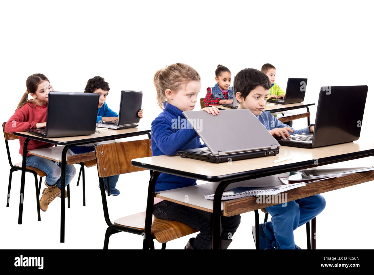 Children in the classroom with laptop computers Stock Photo - Alamy