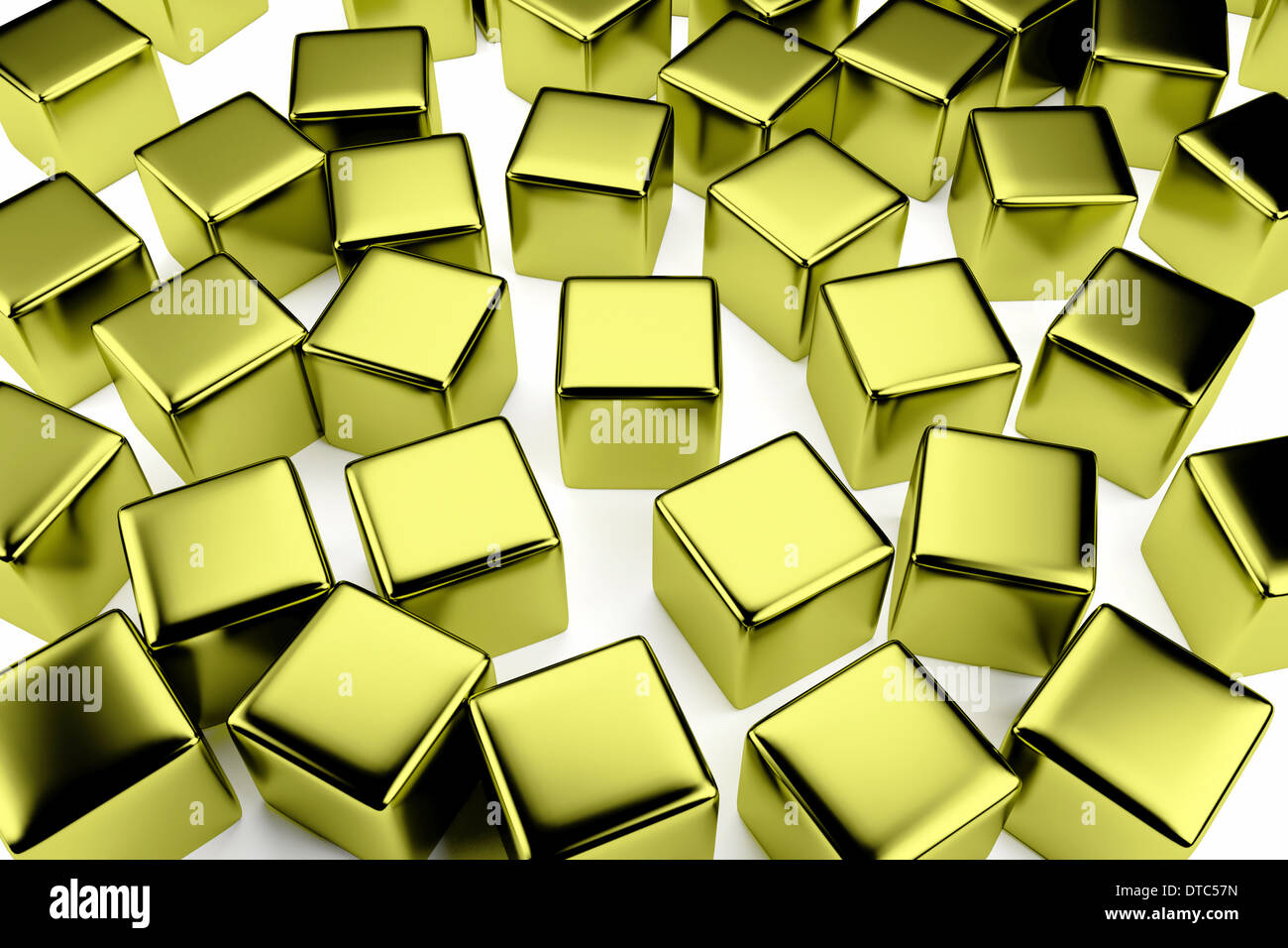uniqueness and identity concept: golden cube surrounded by a crowd of ...