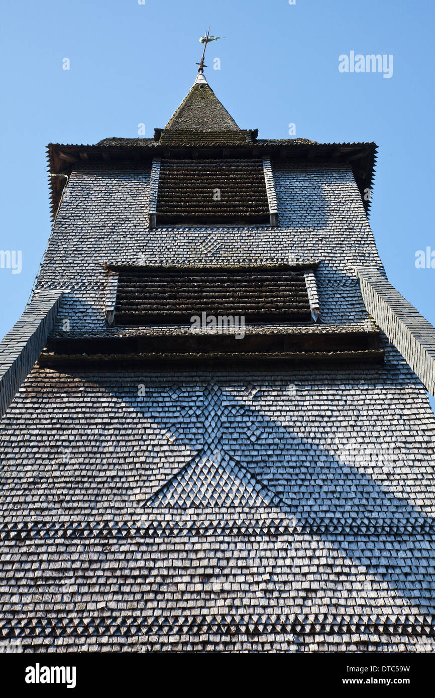 Wooden tiles (shingles) on the Belfry (Bell Tower) of St Catherine's ...