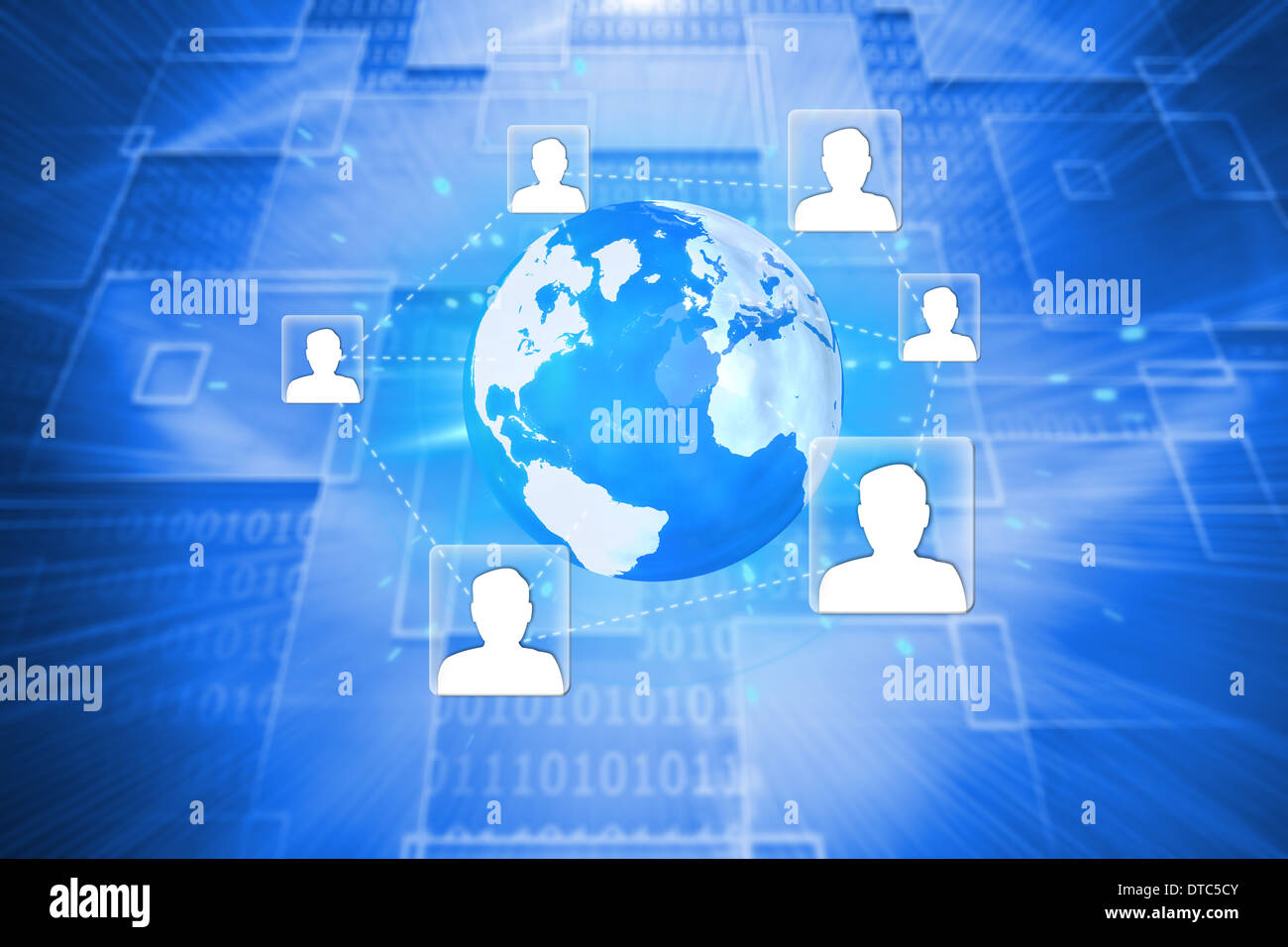 Composite image of global technology background Stock Photo - Alamy