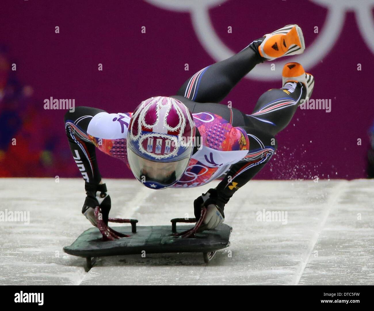Krasnaya Polyana, Russia. 14th Feb, 2014. Noelle Pikus-Pace of USA ...