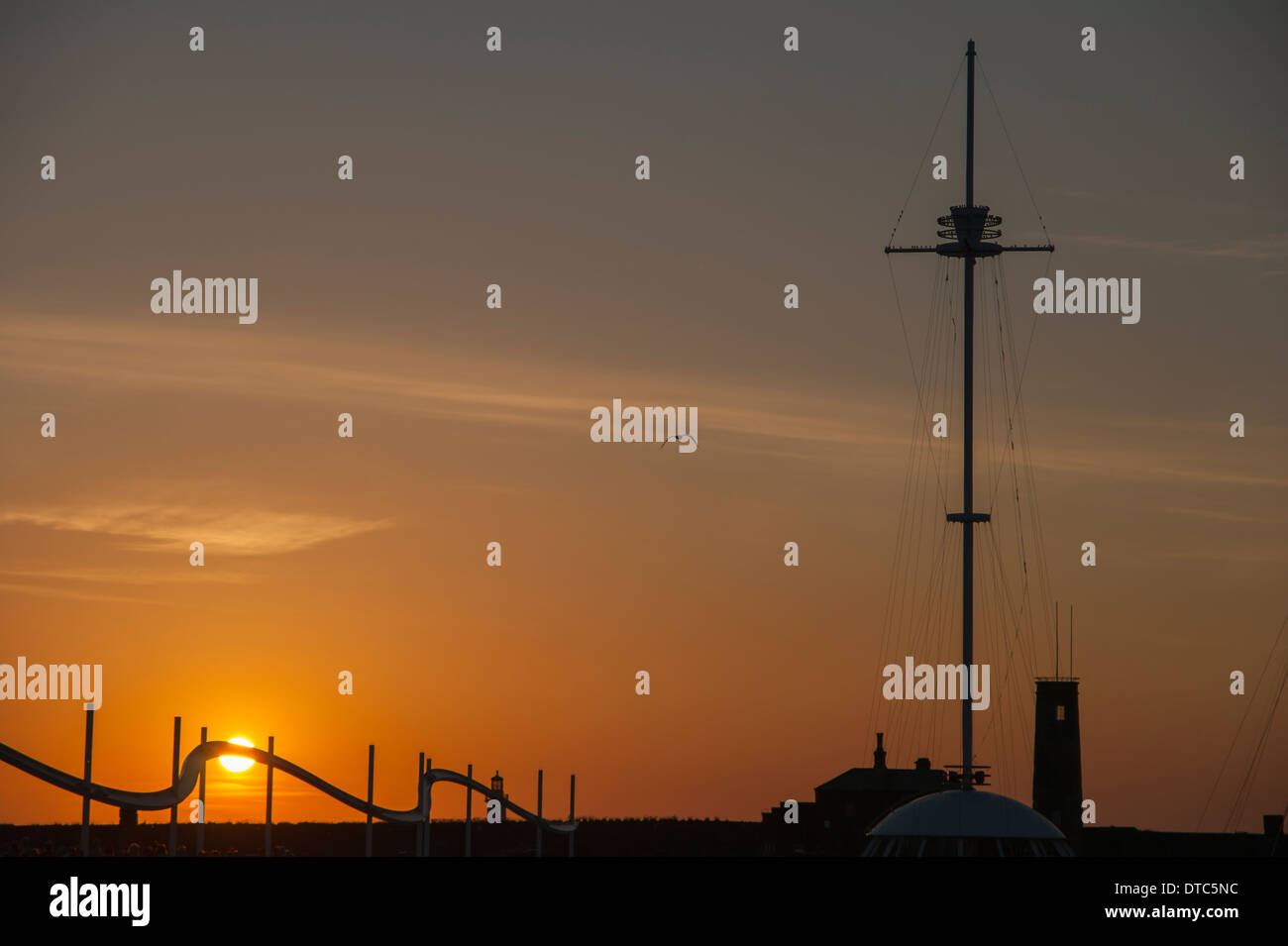 Sunset over Whitehaven harbour, Cumbria, England Stock Photo - Alamy