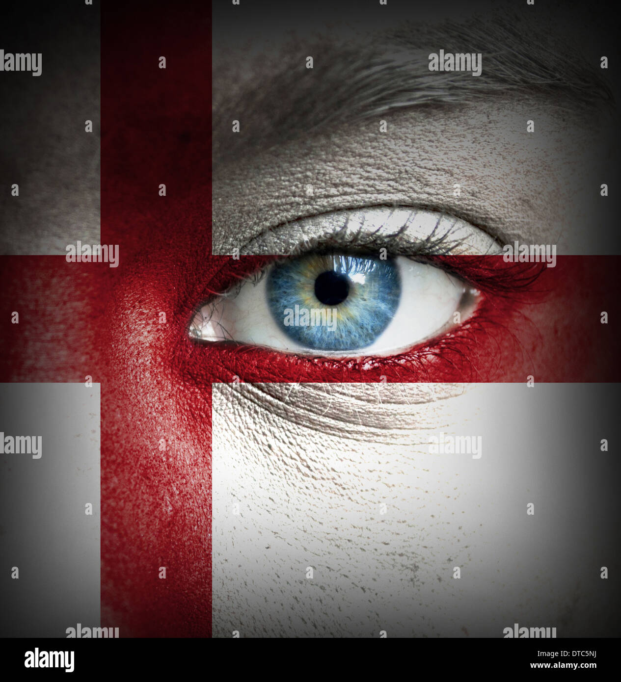 England football fan face paint woman hi-res stock photography and ...