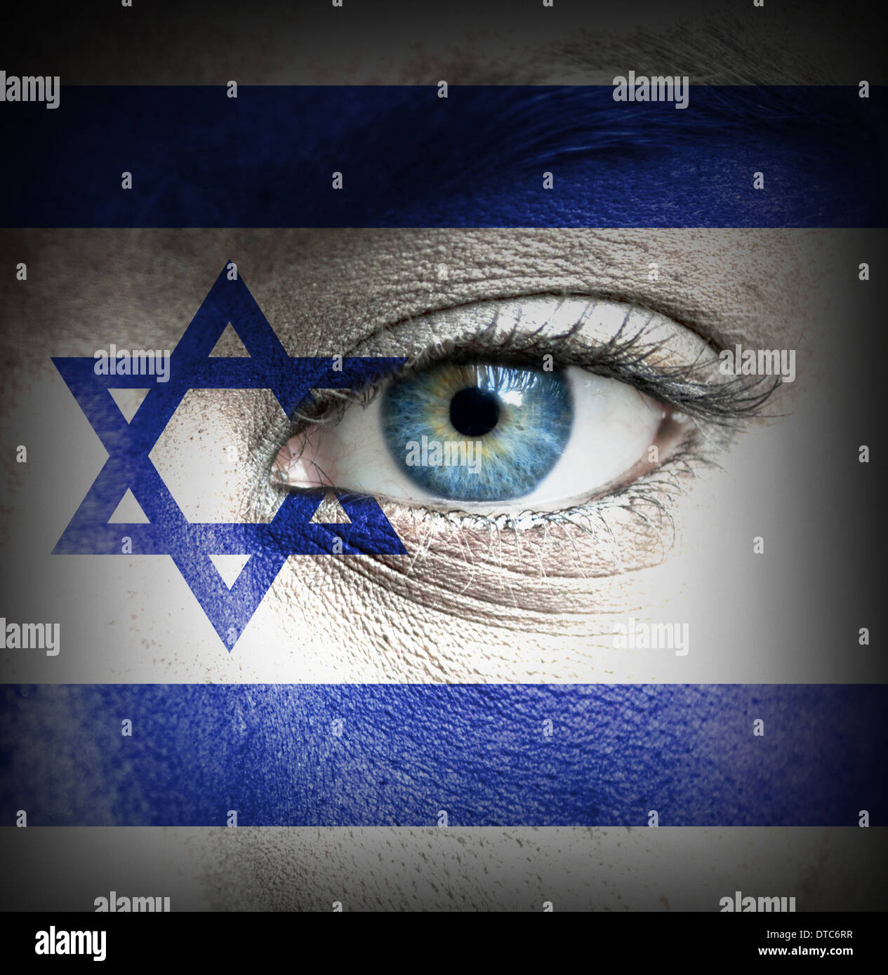 Human face painted flag israel hi-res stock photography and images - Alamy