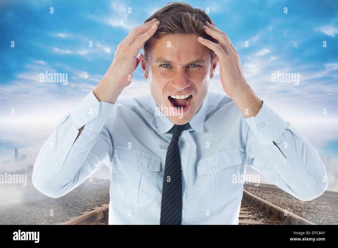 Stressed business train hi-res stock photography and images - Alamy