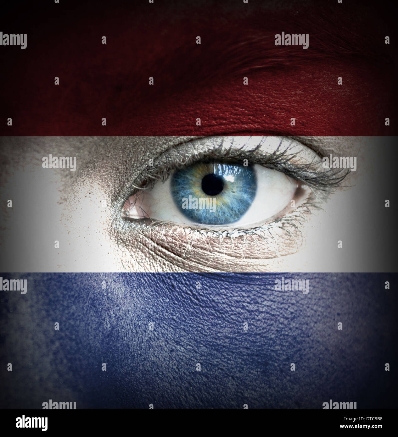 Human face painted with flag of Netherlands Stock Photo - Alamy