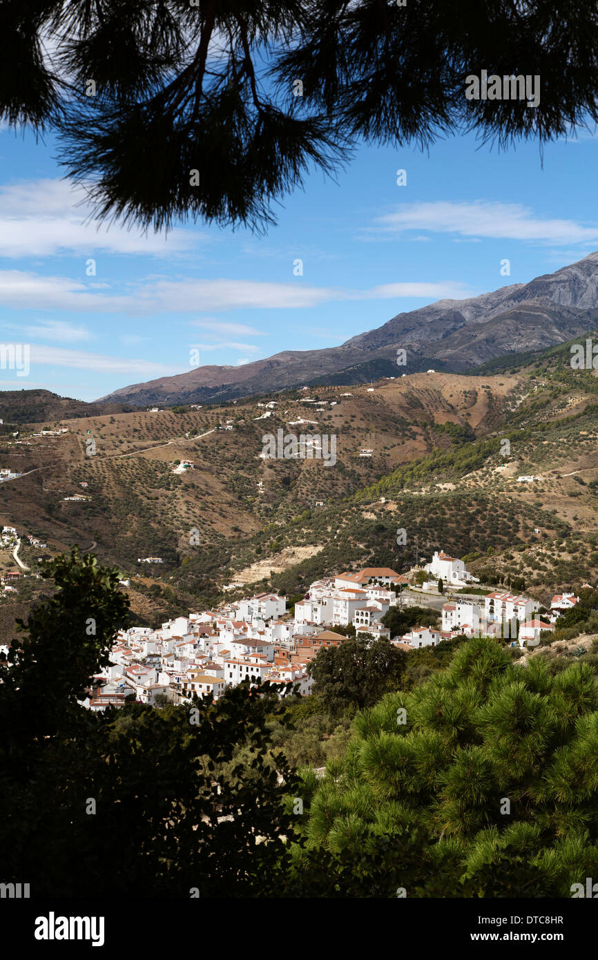 White village Canillas de Albaida Axarquia Malaga Andalusia Spain ...