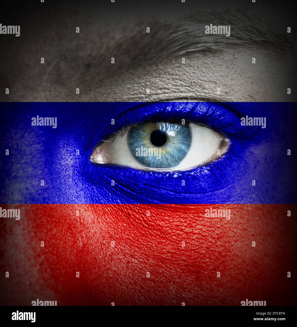 Russian flag woman eye hi-res stock photography and images - Alamy