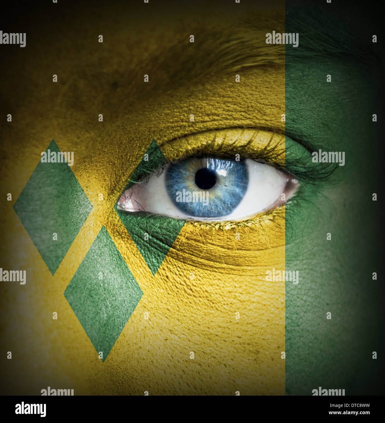 Painted flag saint vincent grenadines hi-res stock photography and ...