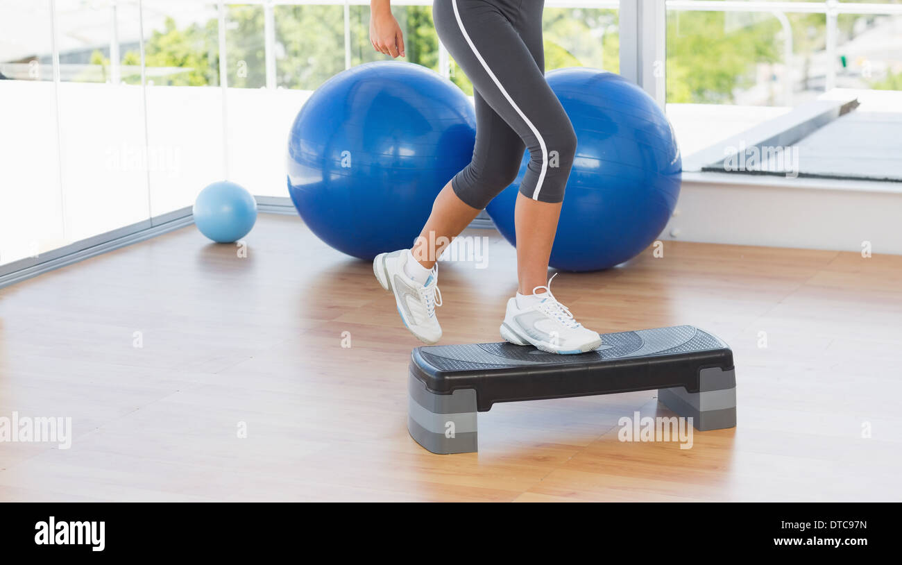 Performing step up woman hi-res stock photography and images - Alamy