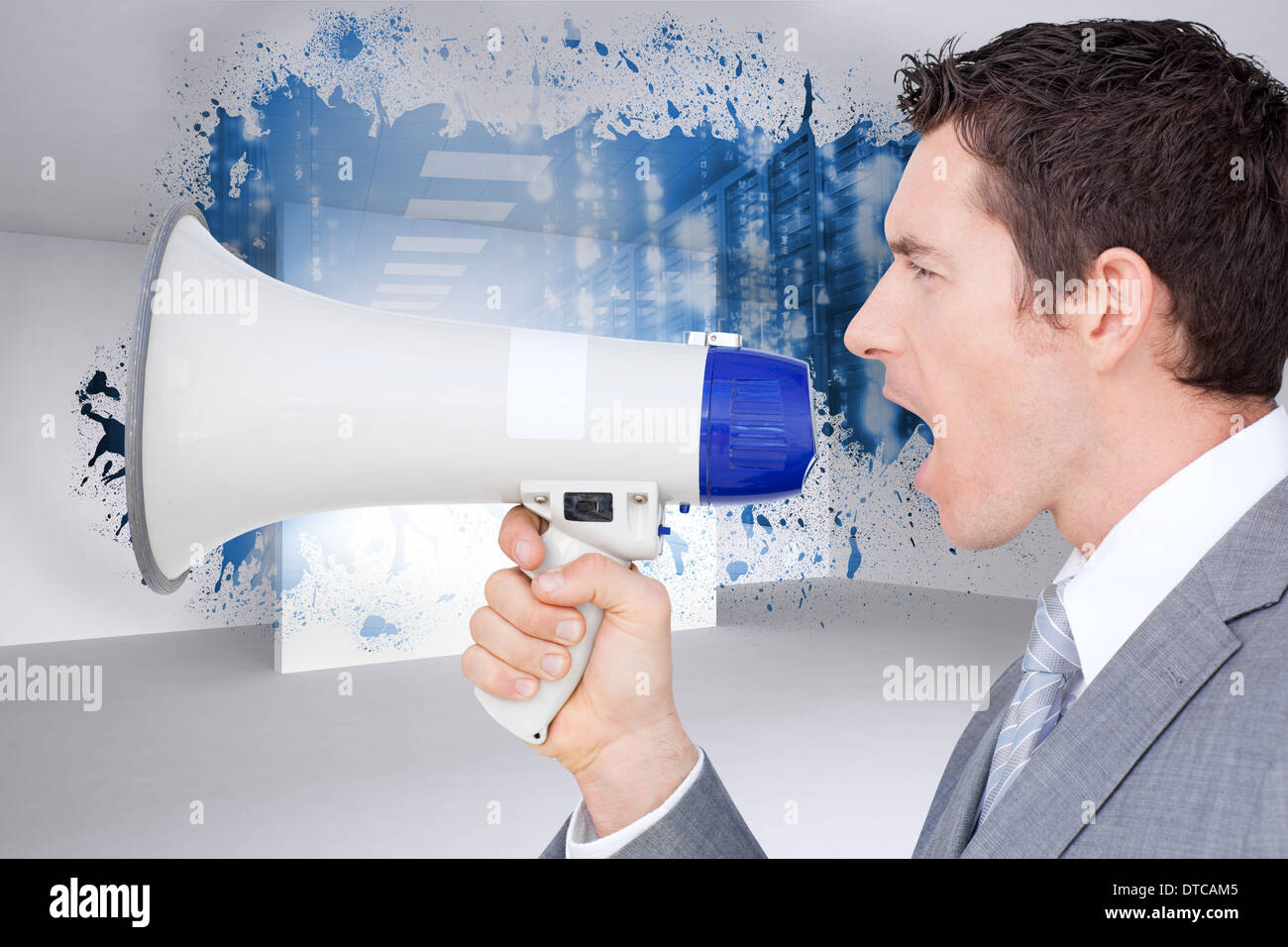 Using A Megaphone High Resolution Stock Photography and Images - Alamy