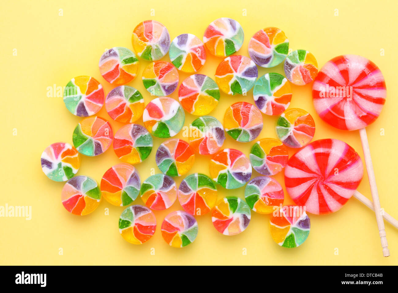 colorful candy on black background Stock Photo - Alamy