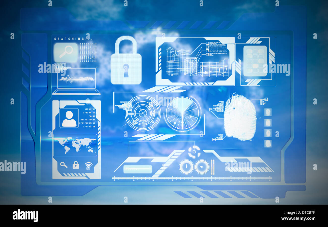 Composite image of security interface Stock Photo - Alamy
