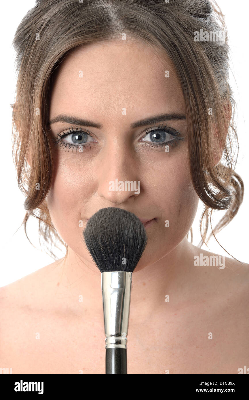 Woman applying up isolated hi-res stock photography and images - Alamy