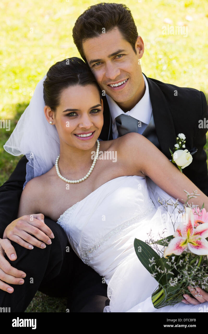 Happy young newlywed couple bride hi-res stock photography and images ...