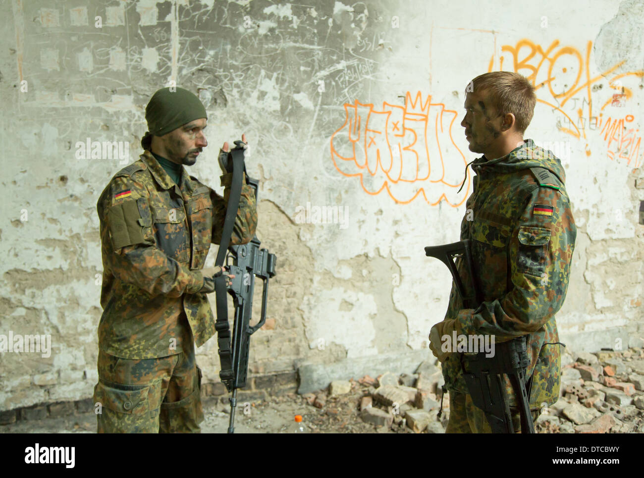 Illkirch- Grafenstaden, France, soldiers of JgBtl 291 at a ...