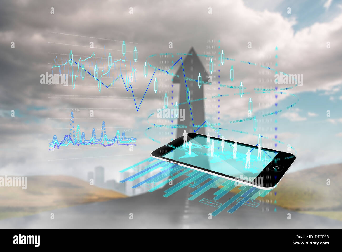 Composite image of data analysis background Stock Photo - Alamy