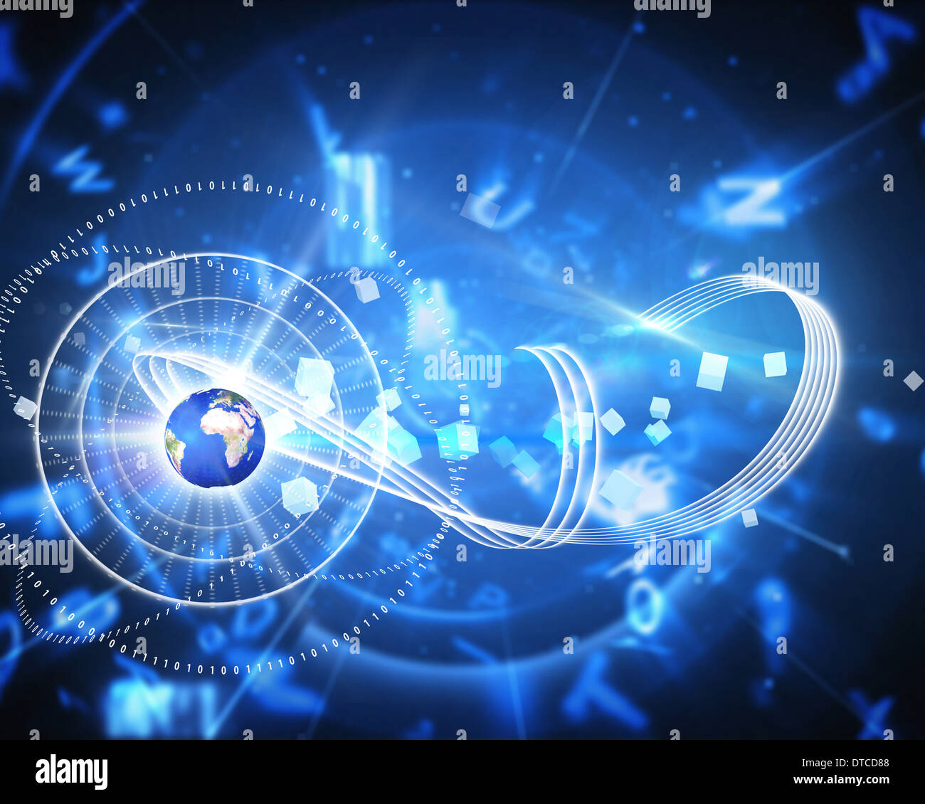 Composite image of global technology background Stock Photo - Alamy
