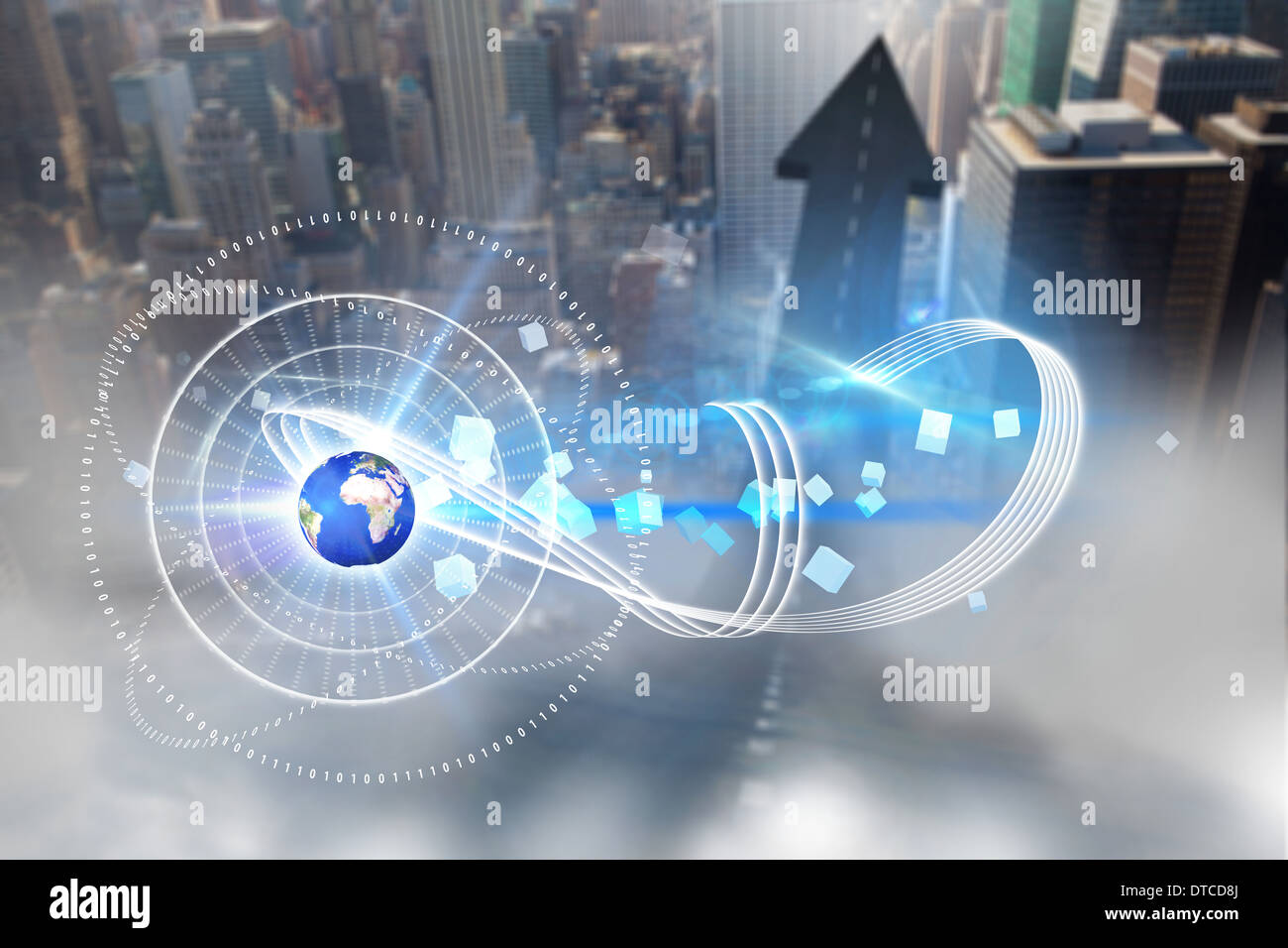 Composite image of global technology background Stock Photo - Alamy