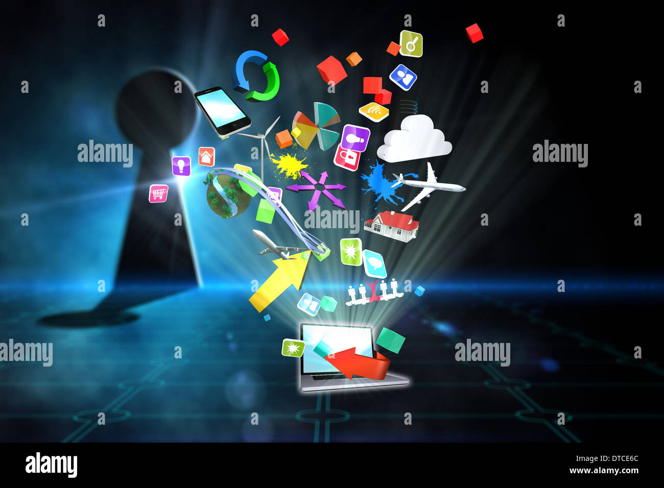 Composite image of computer applications Stock Photo - Alamy