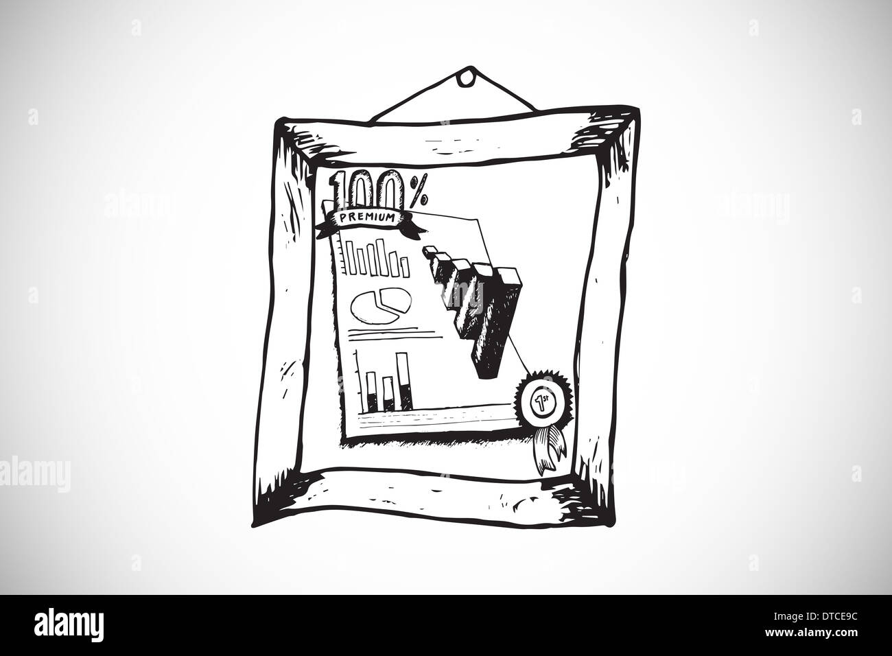 Composite image of data analysis doodle in frame Stock Photo - Alamy