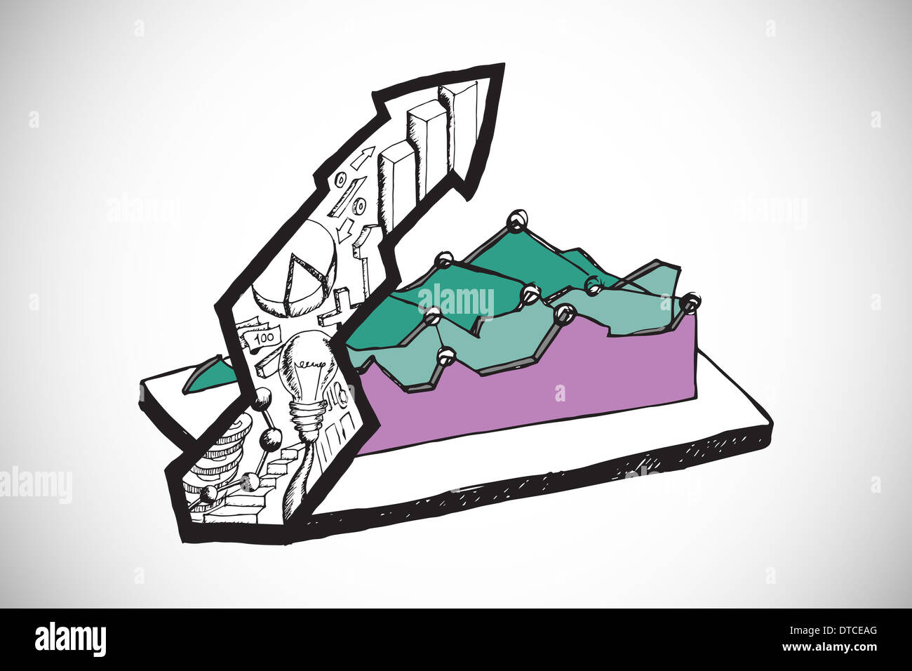 Composite image of data analysis doodle Stock Photo - Alamy