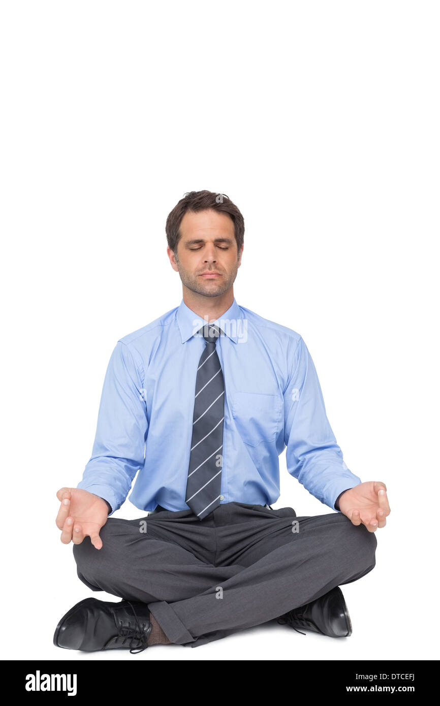 Meditating pose Cut Out Stock Images & Pictures - Alamy